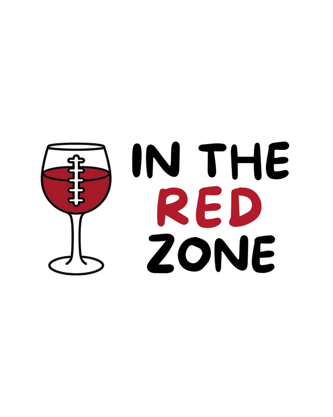In the RED Zone Art Print | Football & Wine, Game Day (digital Download ...