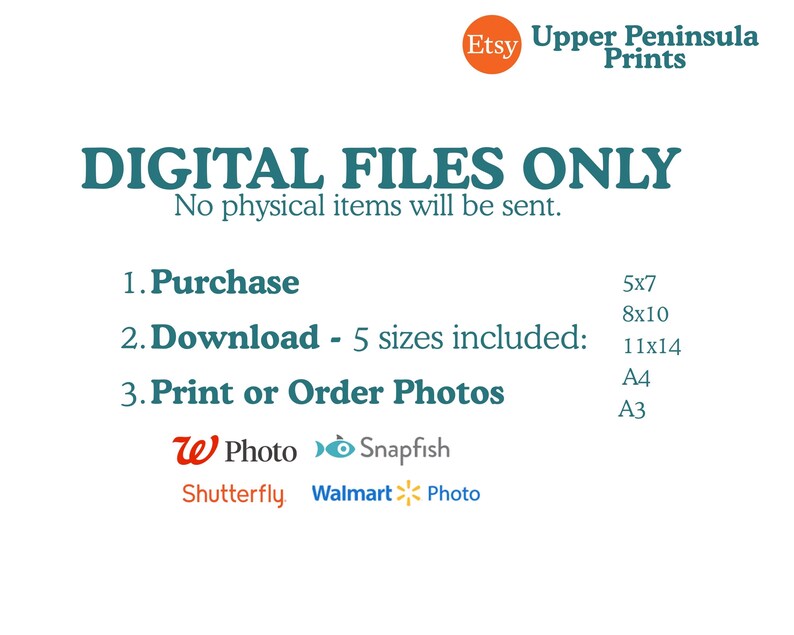 Definition of the Upper Peninsula - Digital Wall Art - Etsy
