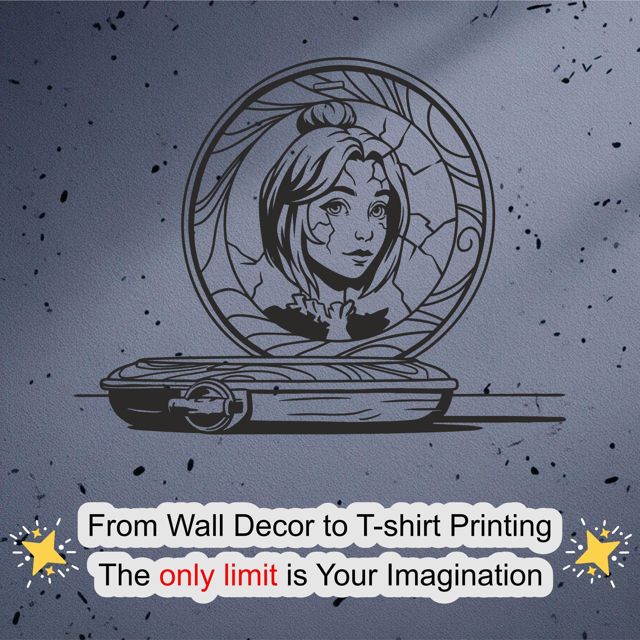 Arcane Singed Daughter SVG DXF Files - League of Legends Line Art ...