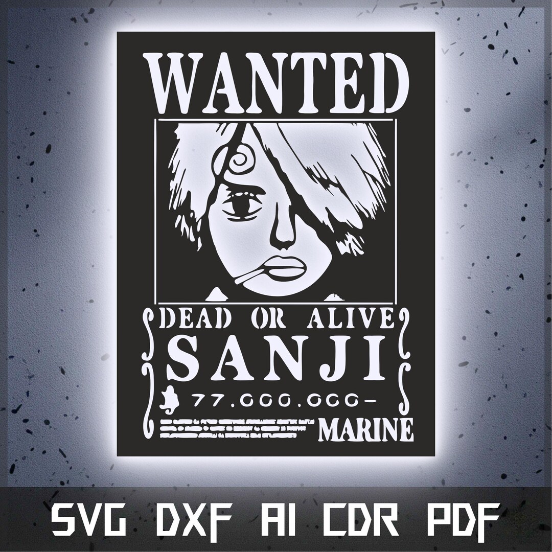 Funny Ship Cook Wanted Poster SVG - Badly Drawn Sketch Bounty for Laser ...