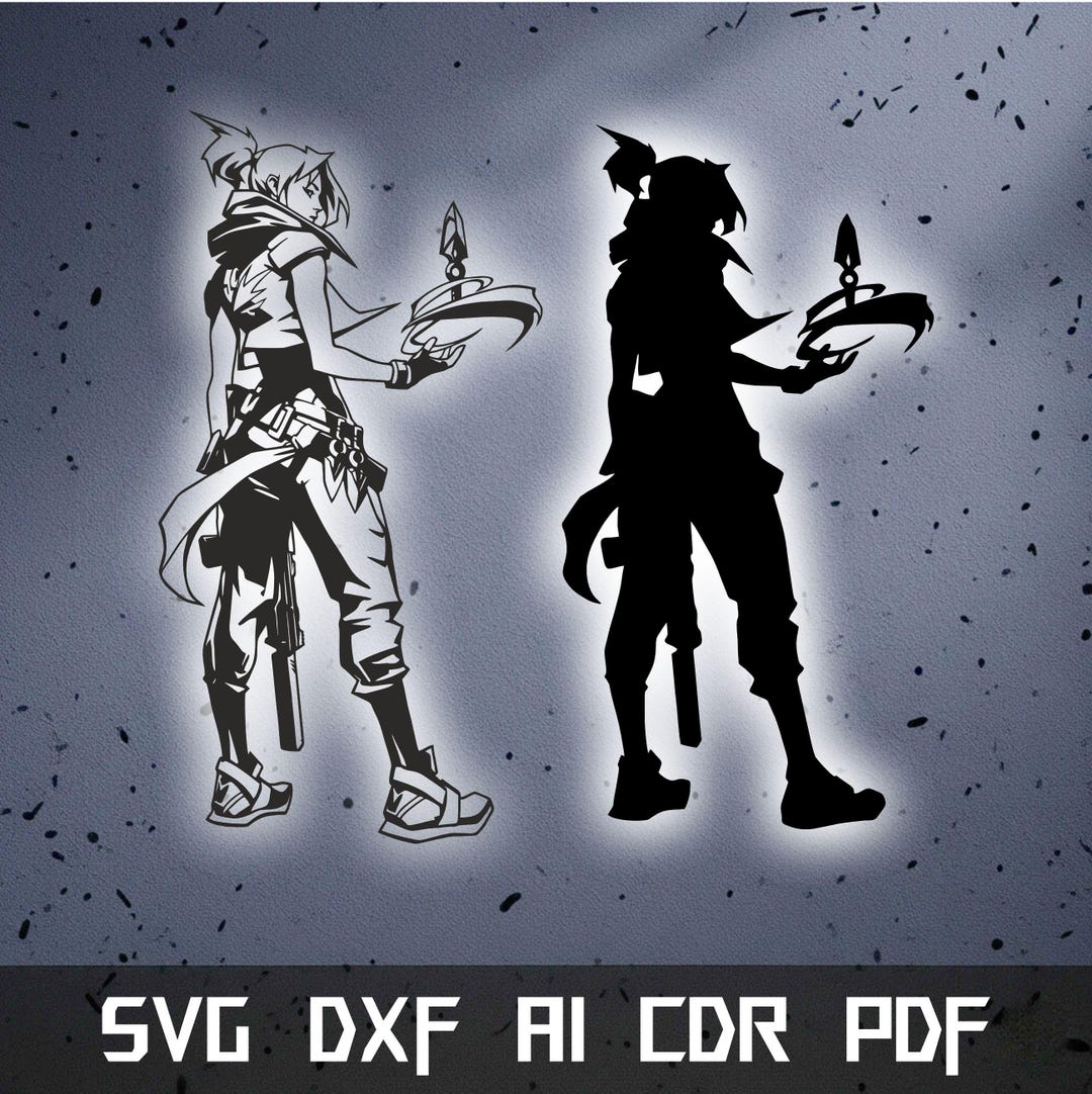 Buy Valorant Jett SVG DXF Files - Valorant Agent Line Art - Laser ...