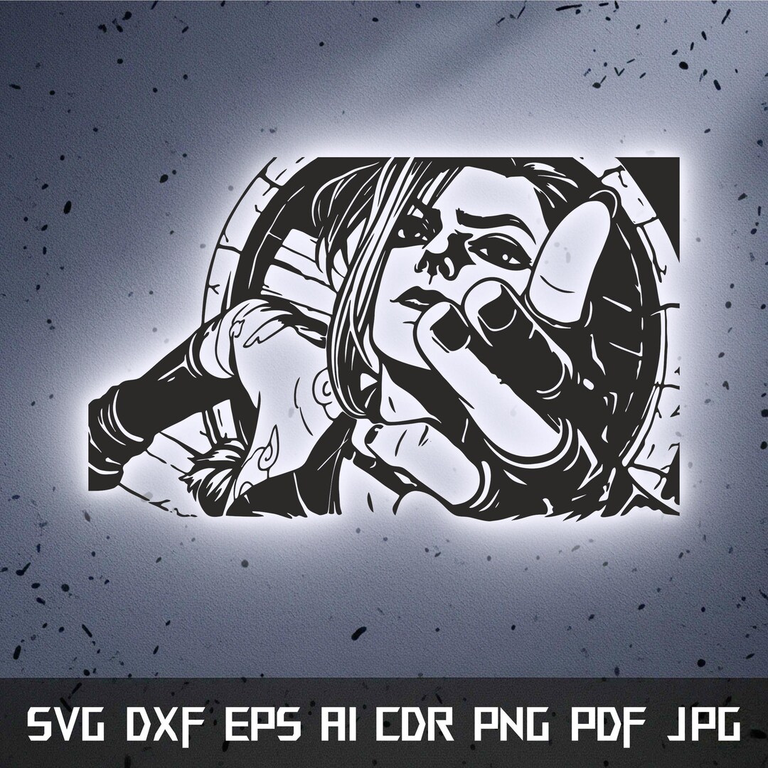 Arcane Jinx SVG DXF Bundle - League of Legends Line Art - Laser Cricut ...