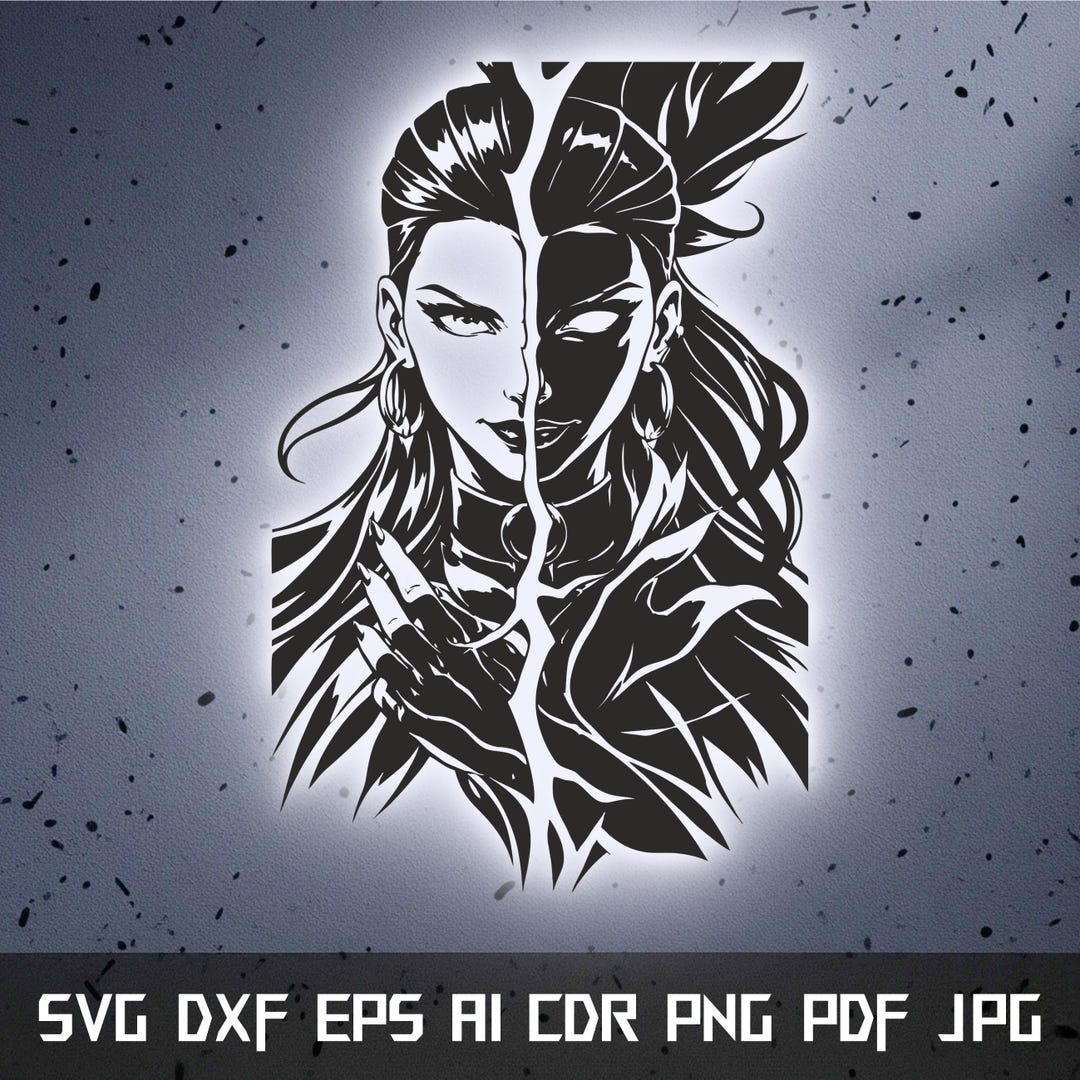 Valorant Reyna SVG DXF Files - Valorant Agent Line Art - Laser Cricut ...