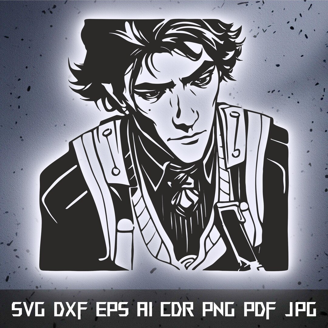 Arcane Viktor SVG DXF Files - League of Legends Line Art - Laser Cricut ...