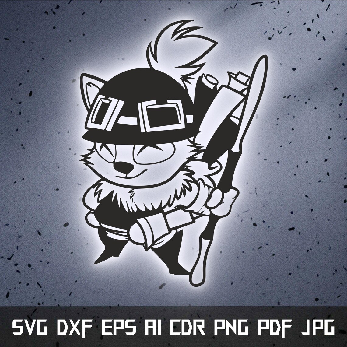 Teemo SVG Cut File – League of Legends Vector - Laser Cricut and Print ...