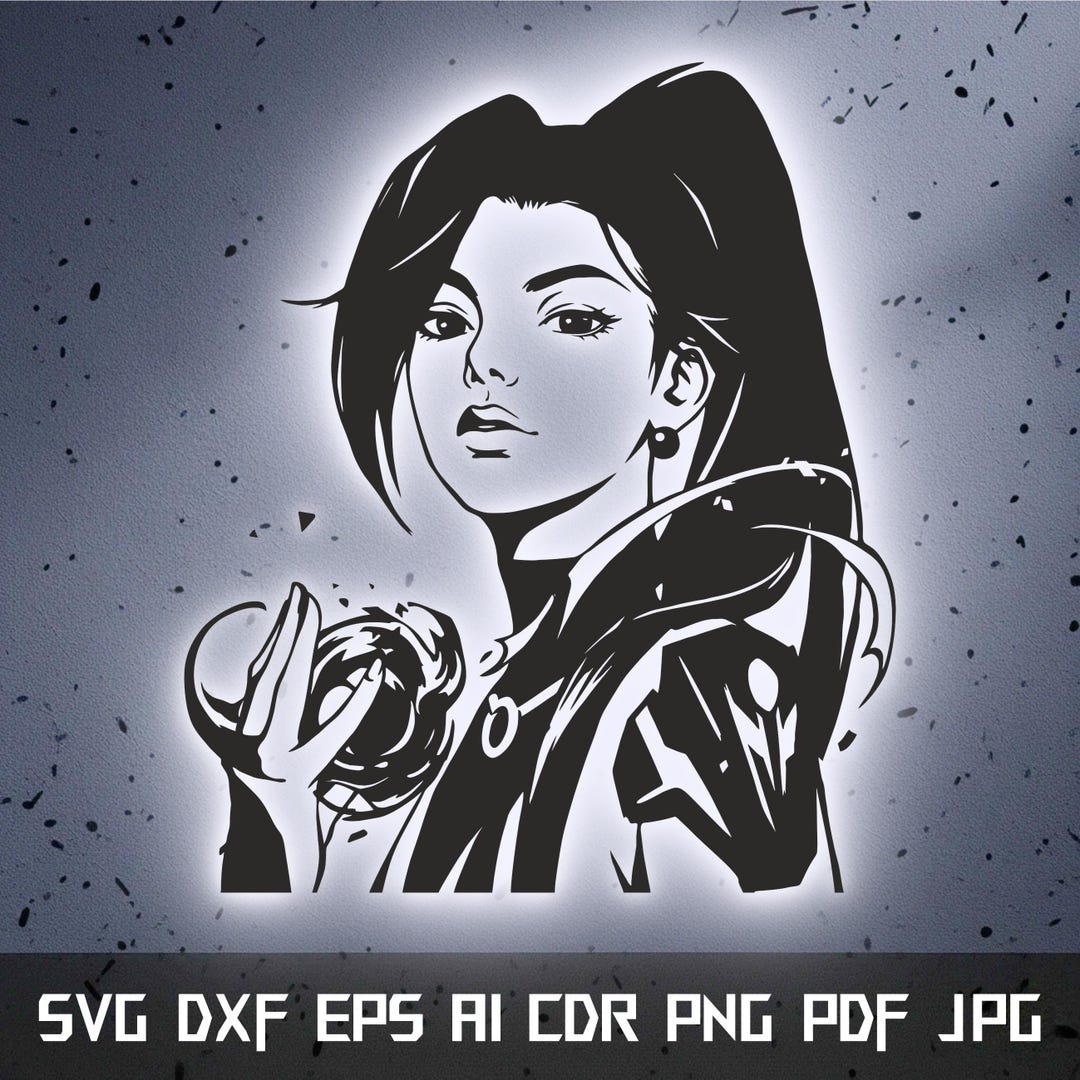 Valorant Sage SVG DXF Files - Valorant Agent Line Art - Laser Cricut ...