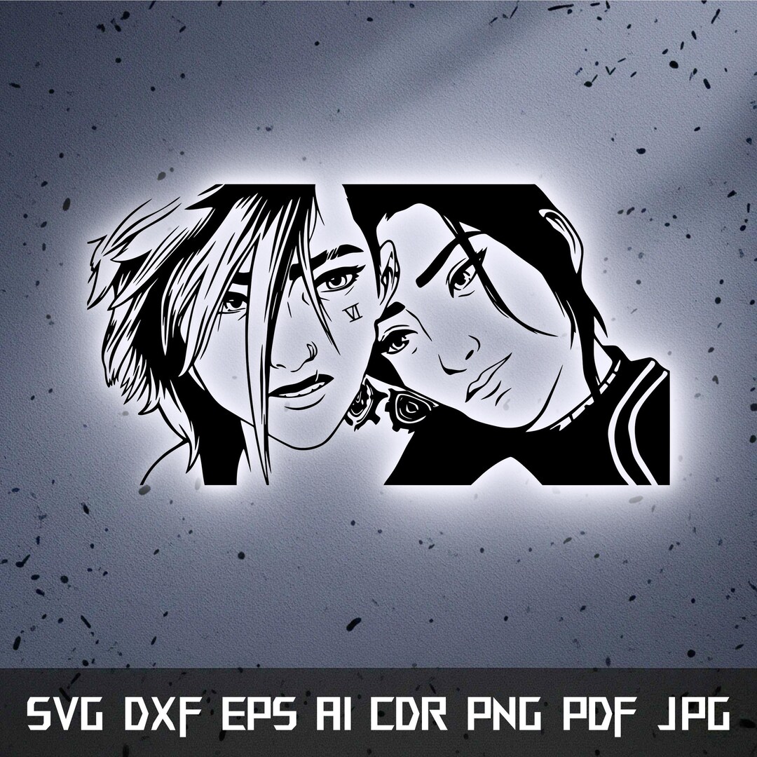 Arcane Caitlyn and Vi SVG DXF Files - Piltover Partners - Laser Cricut ...