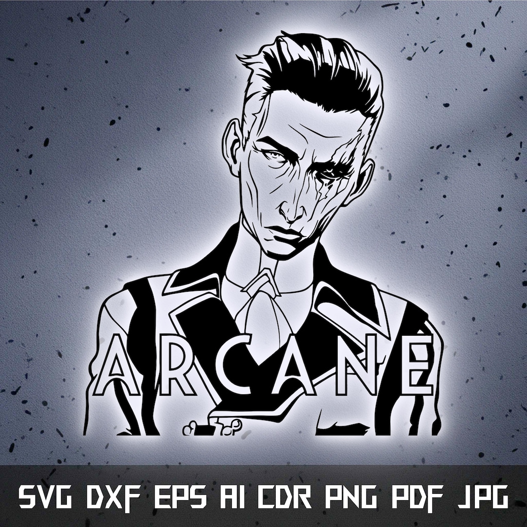 Fichiers DXF SVG Arcane Silco - dessin au trait League of Legends ...