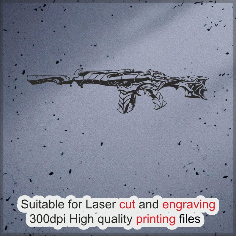 Valorant Primordium Phantom SVG - Lava Demon Weapon Skin for Laser Cut ...