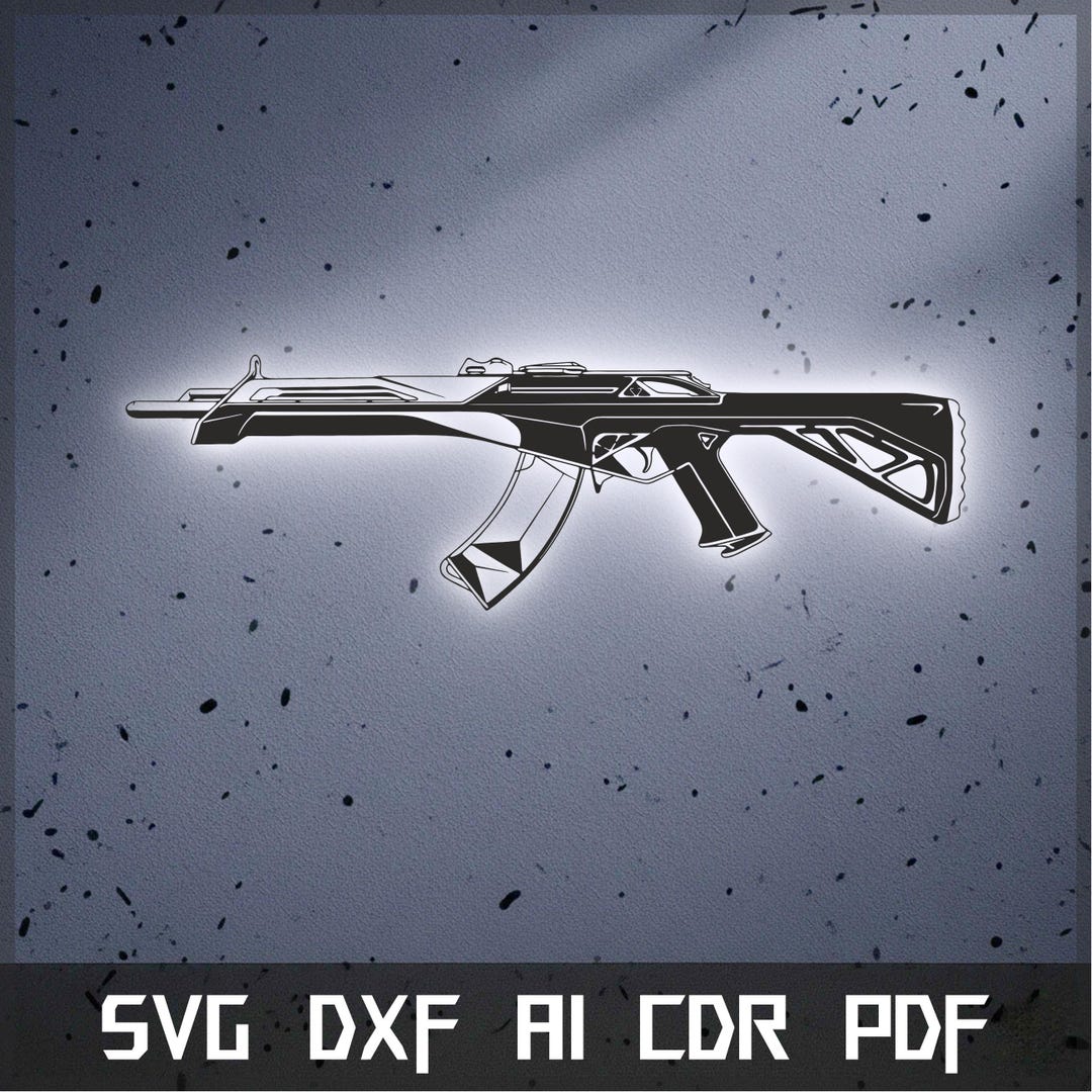 Valorant Prime Vandal SVG - Golden Wolf Weapon Skin for Laser Cut ...