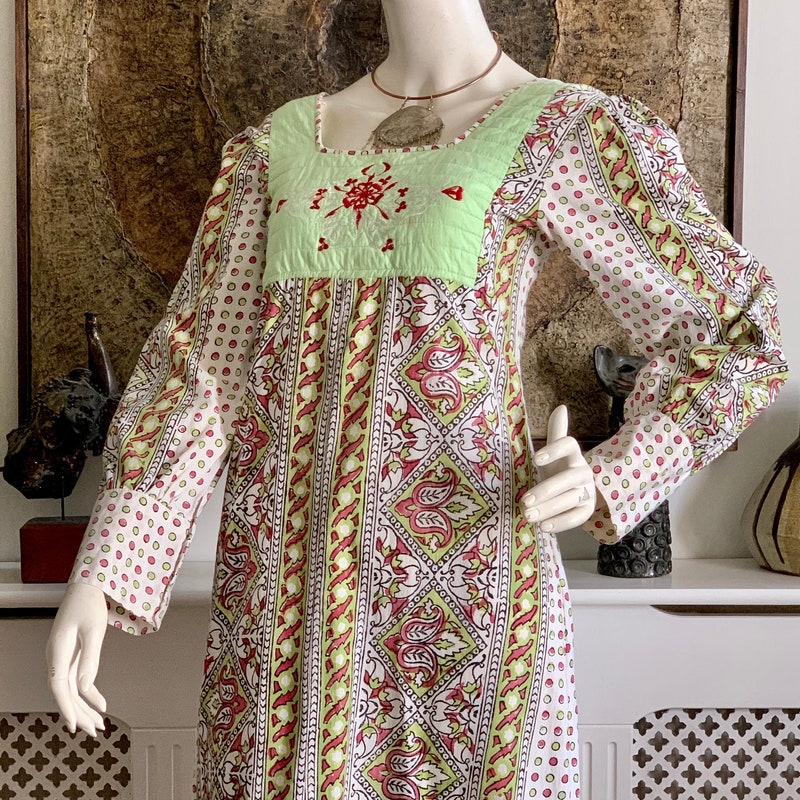 70s Indian Dress - Etsy