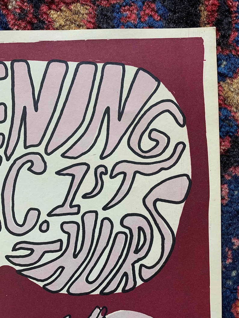 Rare THE PRINT MINT Opening Day Psychedelic Poster 1966 / 1960s San ...