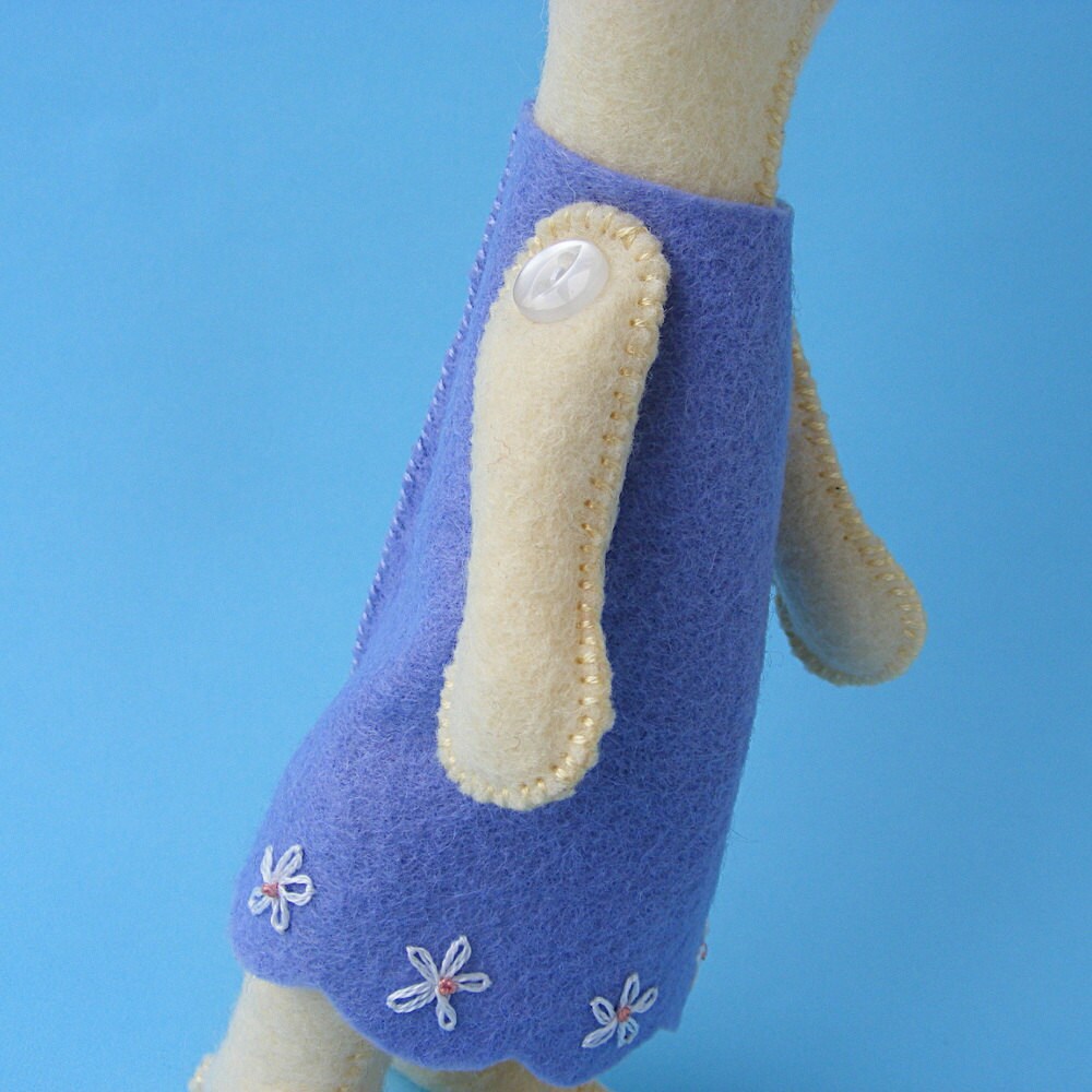 Regina Rabbit Easter Bunny Felt Softie Pattern PDF | Etsy