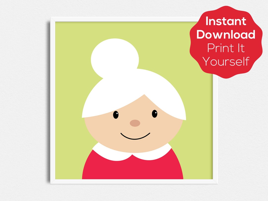 Mrs. Claus Printable Art Instant Download Print It Yourself Christmas ...
