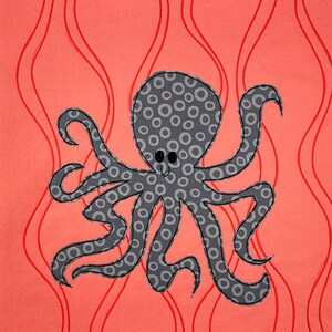 Oswin the Octopus Applique Quilt Pattern - Easy Digital PDF Pattern for ...