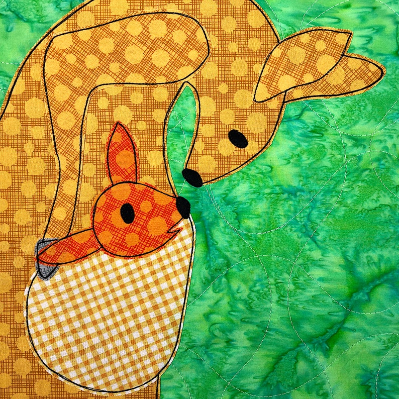 Mama and Baby Kangaroo Easy Applique Quilt Pattern for - Etsy