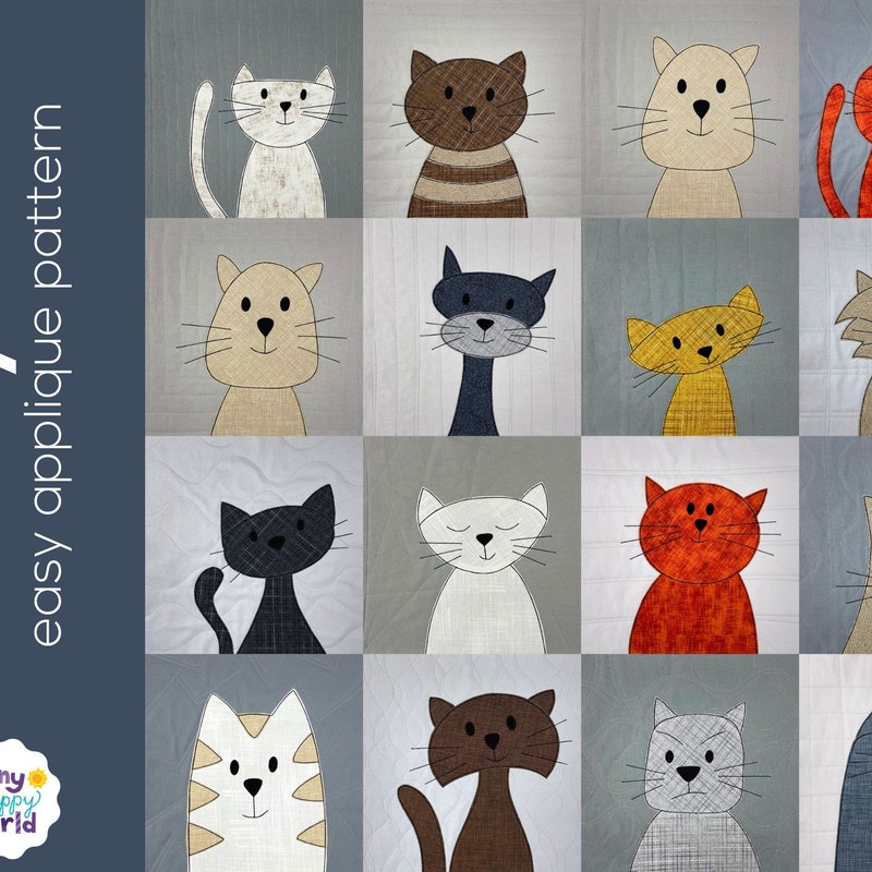 Cat Quilt Pattern - Etsy
