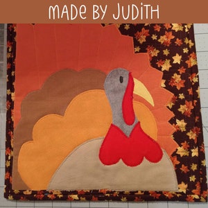 Tom Turkey Applique Quilt Pattern - Easy Digital PDF Pattern for ...