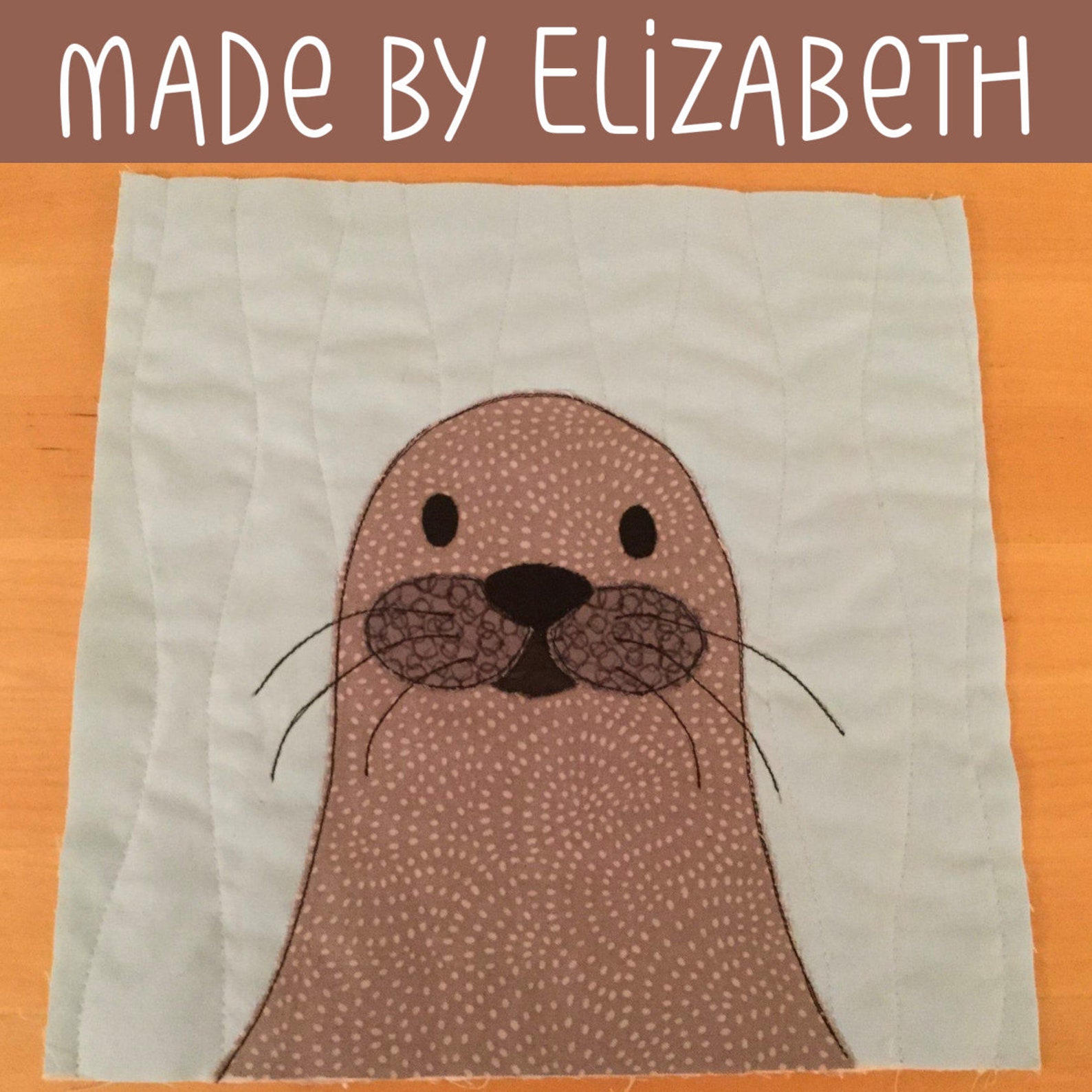 Serena Seal Applique Quilt Pattern: Easy Beginner Project (PDF Pattern ...