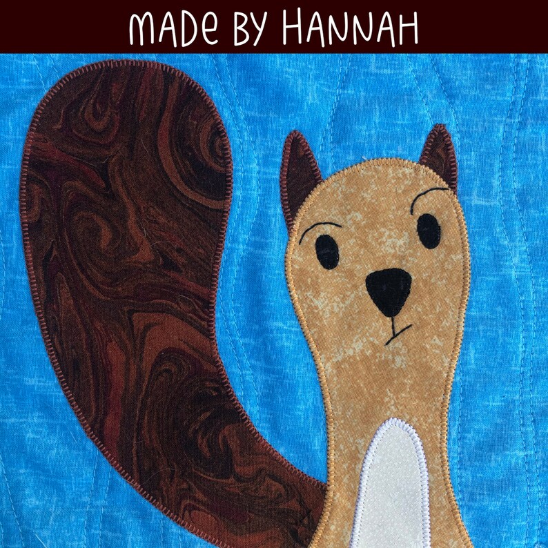 Sanford Squirrel Applique Quilt Pattern Easy Digital PDF - Etsy