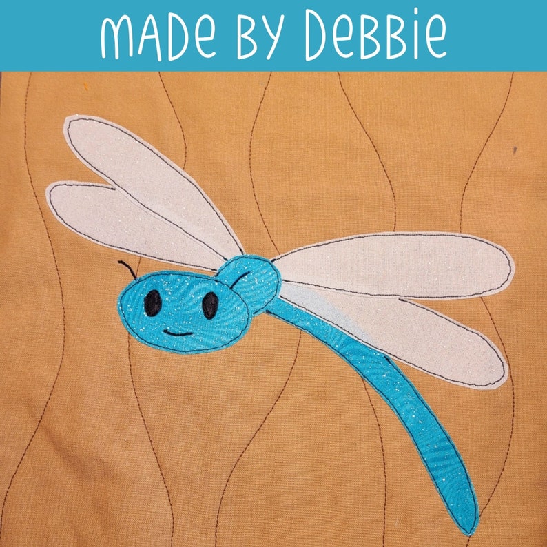 Danny Dragonfly Applique Quilt Pattern easy Digital PDF - Etsy