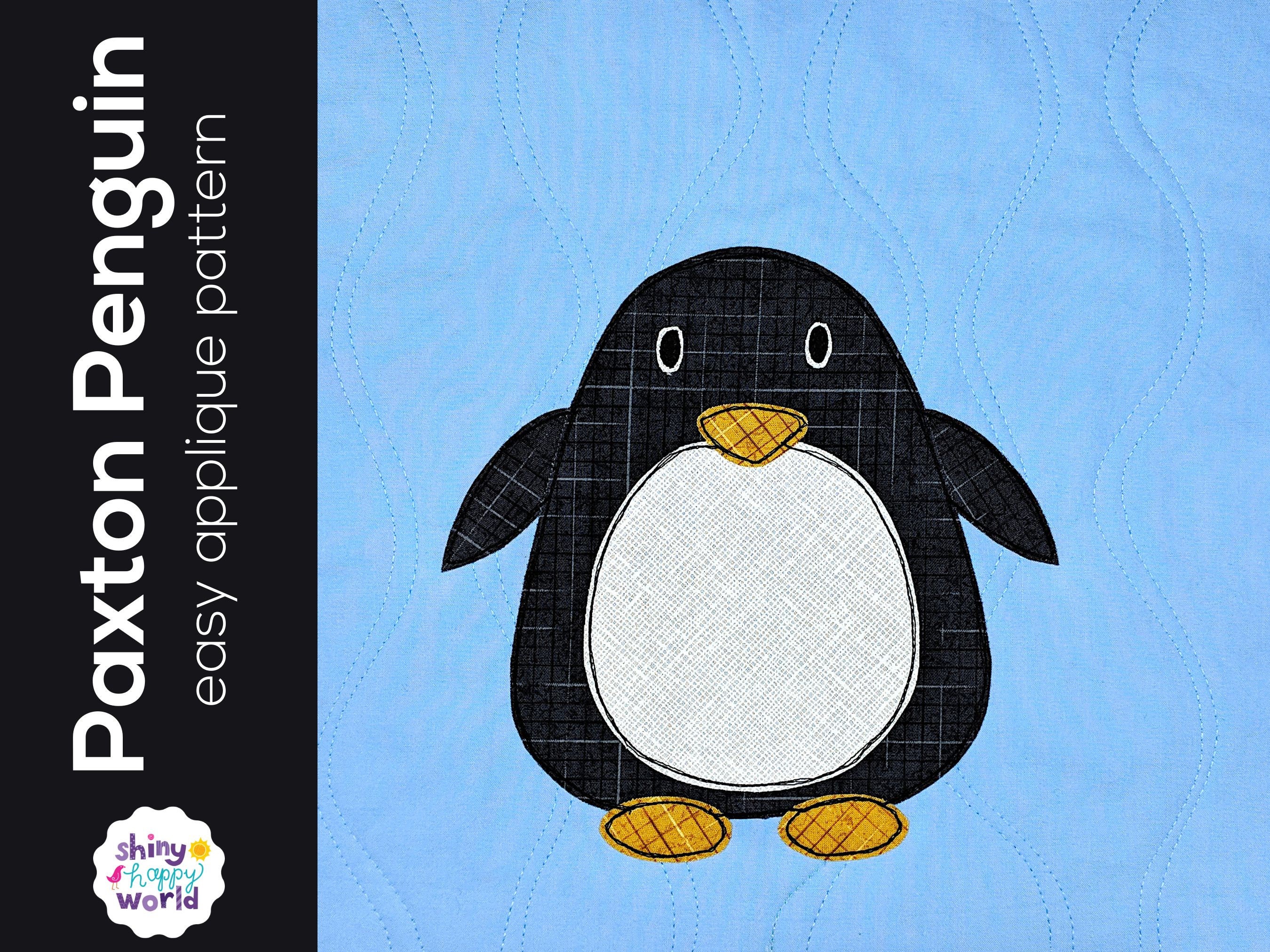 Paxton Penguin Applique Quilt Pattern Easy Digital PDF - Etsy