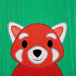 Reena the Red Panda Applique Quilt Pattern - Easy Digital PDF Pattern ...