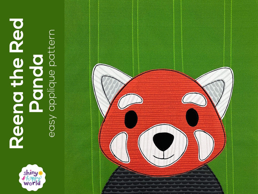 Reena the Red Panda Applique Quilt Pattern - Easy Digital PDF Pattern ...