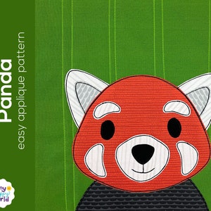 Reena the Red Panda Applique Quilt Pattern - Easy Digital PDF Pattern ...