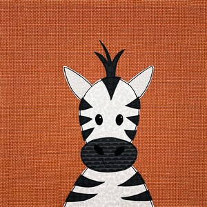 Zulima Zebra Applique Quilt Pattern - Easy Digital PDF Pattern for ...