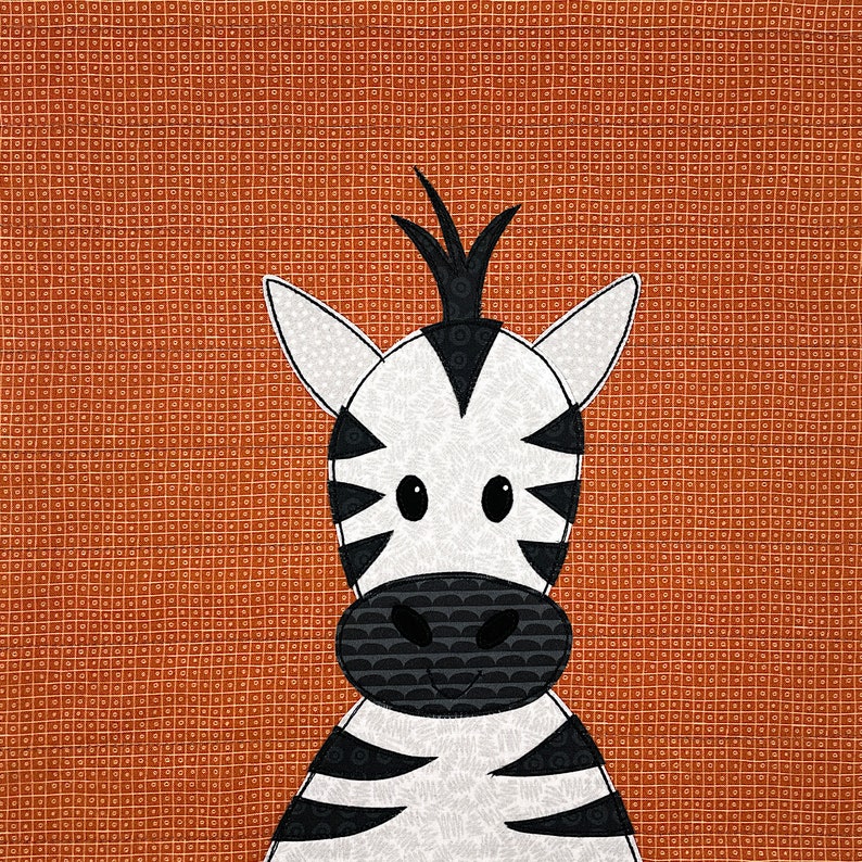Zulima Zebra Applique Quilt Pattern: Easy Quilt-as-you-go (PDF Pattern ...