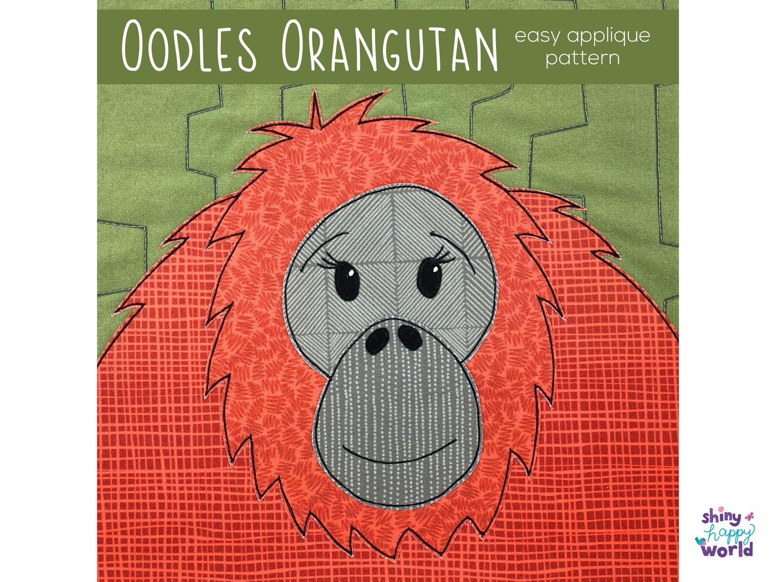 Oodles Orangutan Applique Quilt Pattern: Easy Beginner Project (digital ...