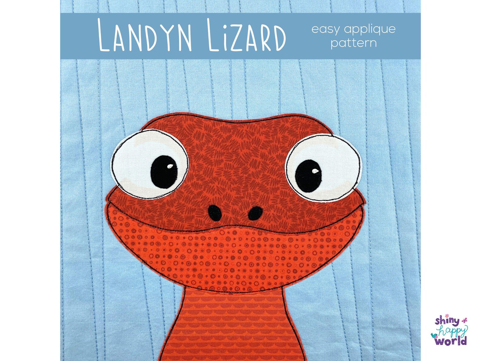 Landyn Lizard Applique Quilt Pattern: Easy Beginner PDF (digital ...