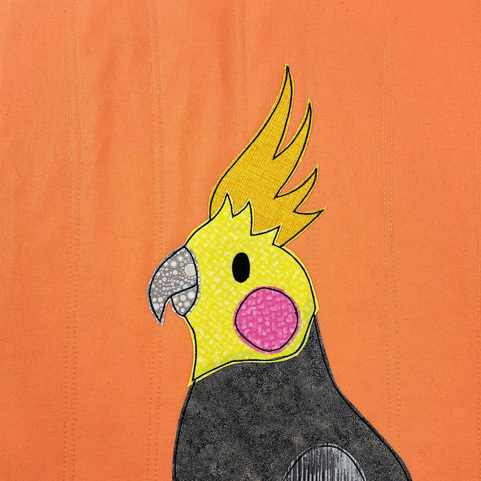 Calvin Cockatiel Applique Quilt Pattern: Easy Beginner PDF (digital ...