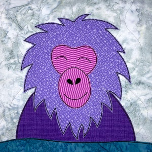 Shinji Snow Monkey Applique Quilt Pattern: Easy Beginner Project (PDF ...