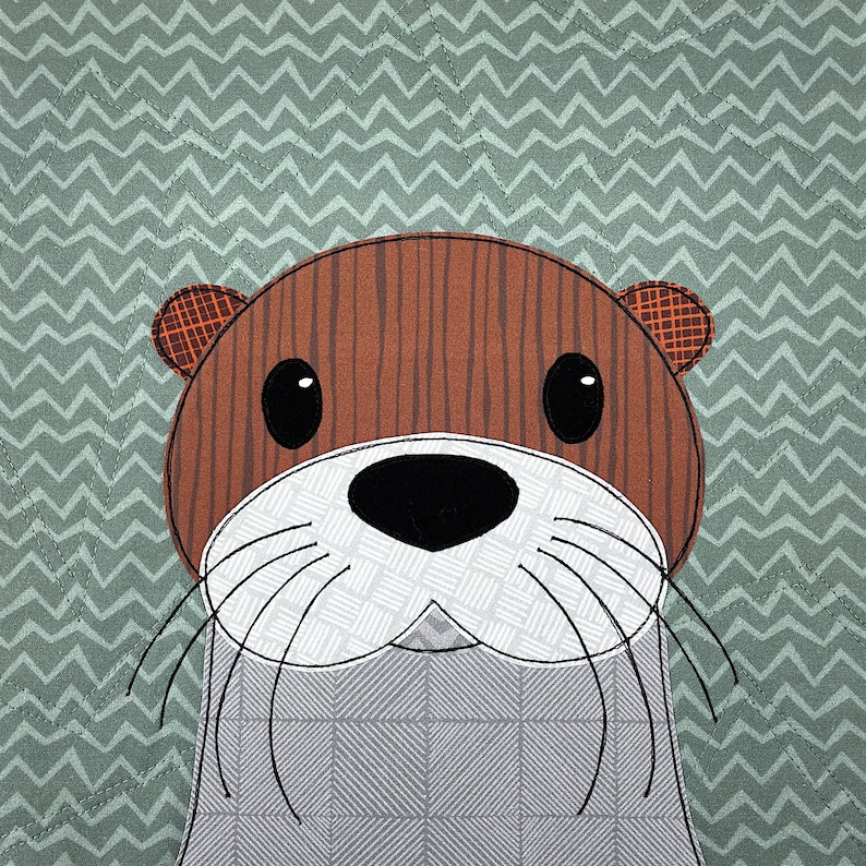 Olson Otter Applique Quilt Pattern: Easy Beginner Project (digital PDF ...