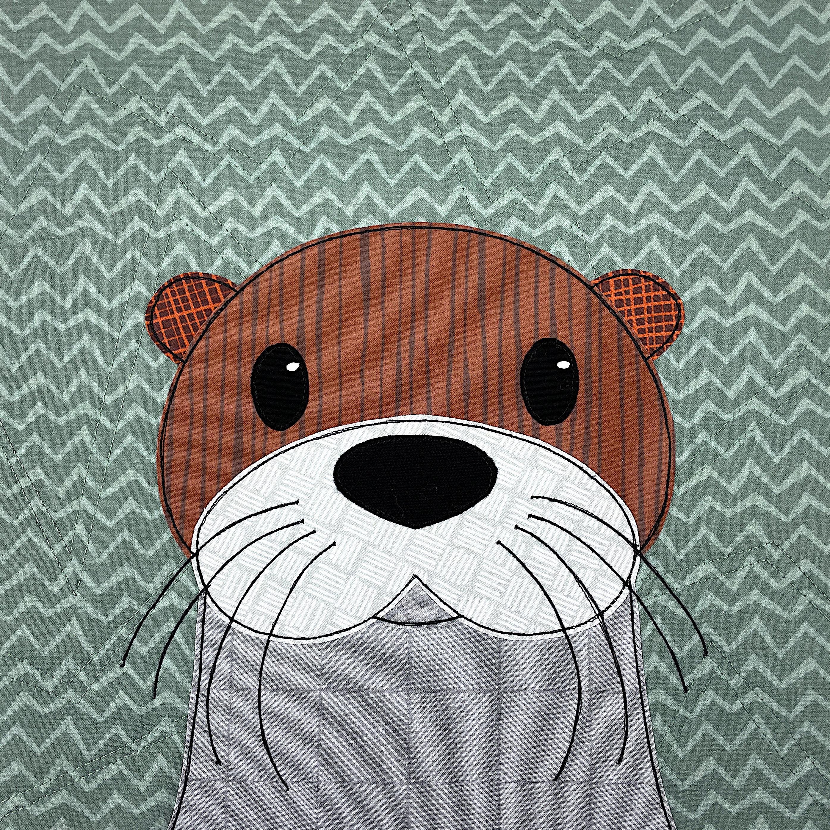 Olson Otter Applique Quilt Pattern: Easy Beginner Project (digital PDF ...