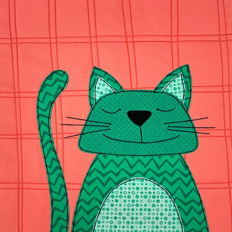 Colby Cat Applique Quilt Pattern: Easy Quilt-as-you-go (PDF Pattern) - Etsy
