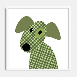 Green Dog Printable Art - Instant Download - Print It Yourself - Pets ...