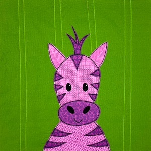 Zulima Zebra Applique Quilt Pattern - Easy Digital PDF Pattern for ...