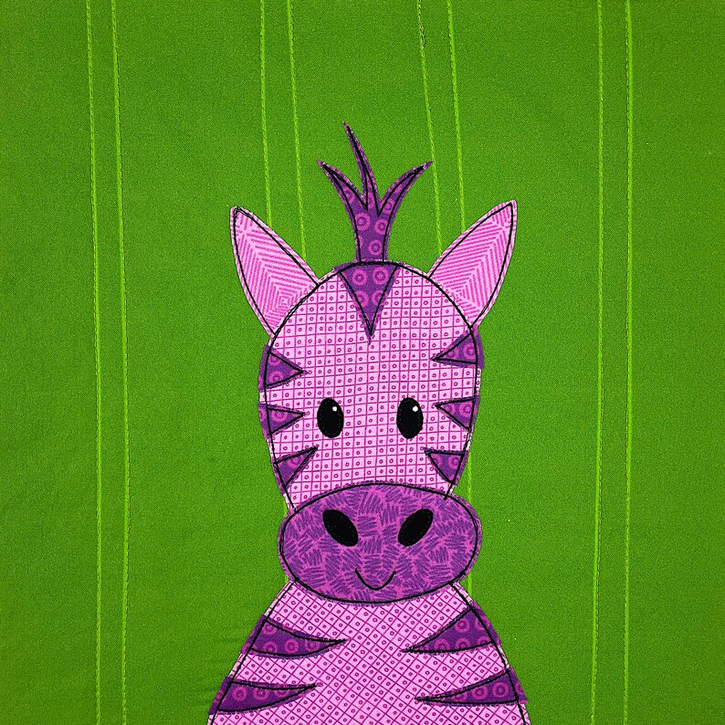 Zulima Zebra Applique Quilt Pattern Easy Digital PDF Pattern - Etsy
