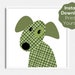 Green Dog Printable Art Instant Download Print It Yourself Pets ...