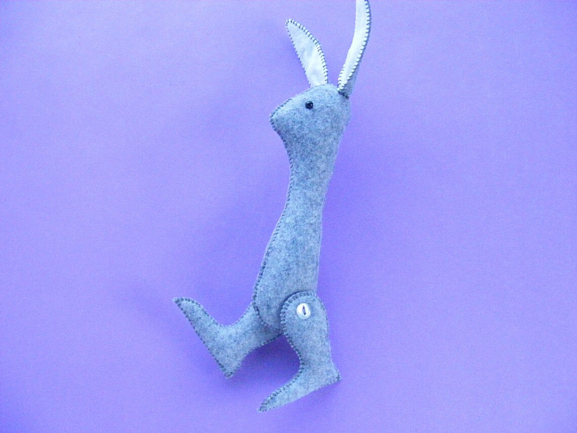 Regina Rabbit Easter Bunny Felt Softie Pattern PDF - Etsy