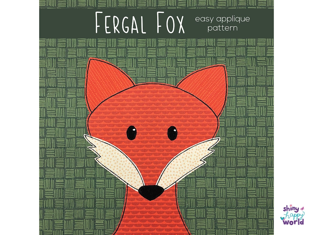 Fergal Fox Applique Quilt Pattern: Easy Beginner PDF (digital Download ...