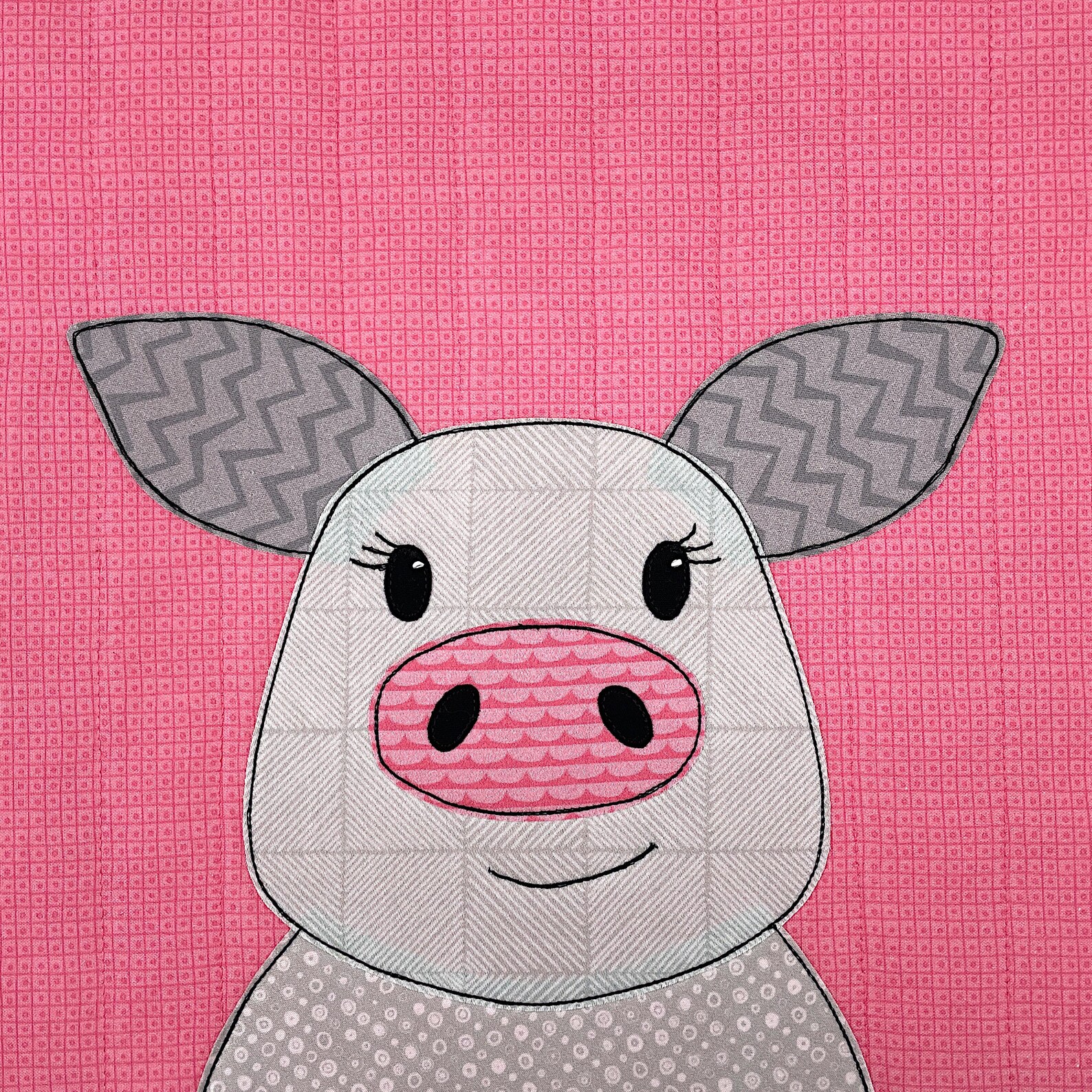 Padgett Pig Applique Quilt Pattern: Beginner Friendly (digital PDF) - Etsy