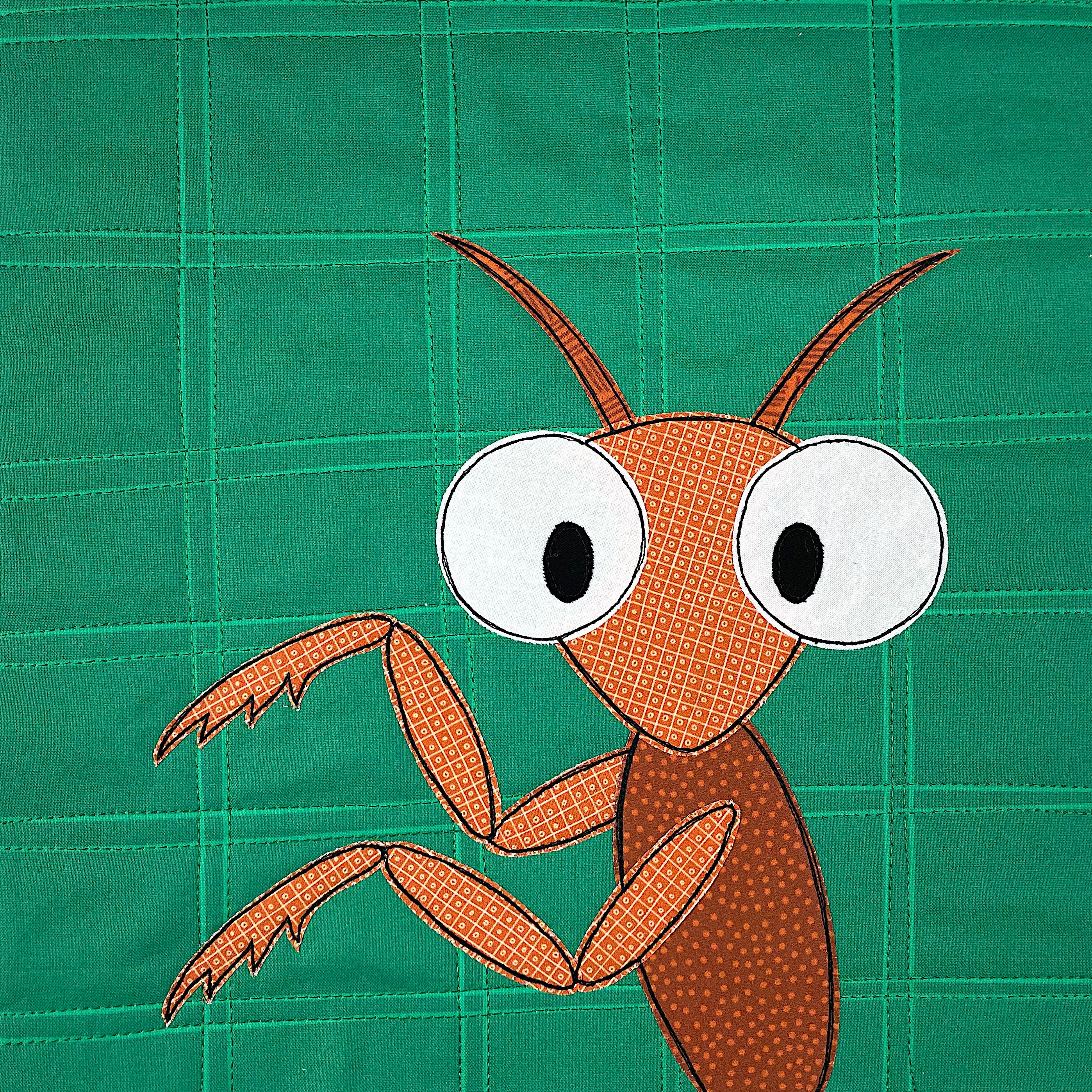 Parker Praying Mantis Applique Quilt Pattern: Easy Beginner Project ...