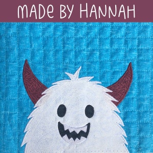 Yeti Monster Applique Quilt Pattern: Easy Beginner PDF (digital ...
