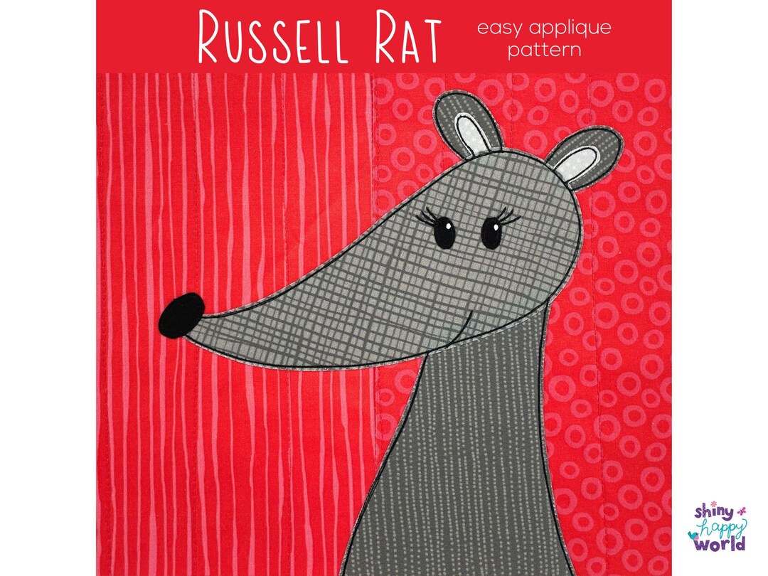 Russell Rat Applique Quilt Pattern: Easy Quilt-as-you-go (PDF Pattern ...