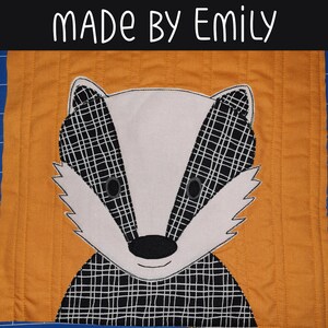 Benjamin Badger Applique Quilt Pattern - Easy Digital PDF Pattern for ...