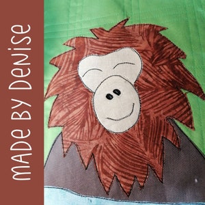 Shinji Snow Monkey Applique Quilt Pattern: Easy Beginner Project (PDF ...